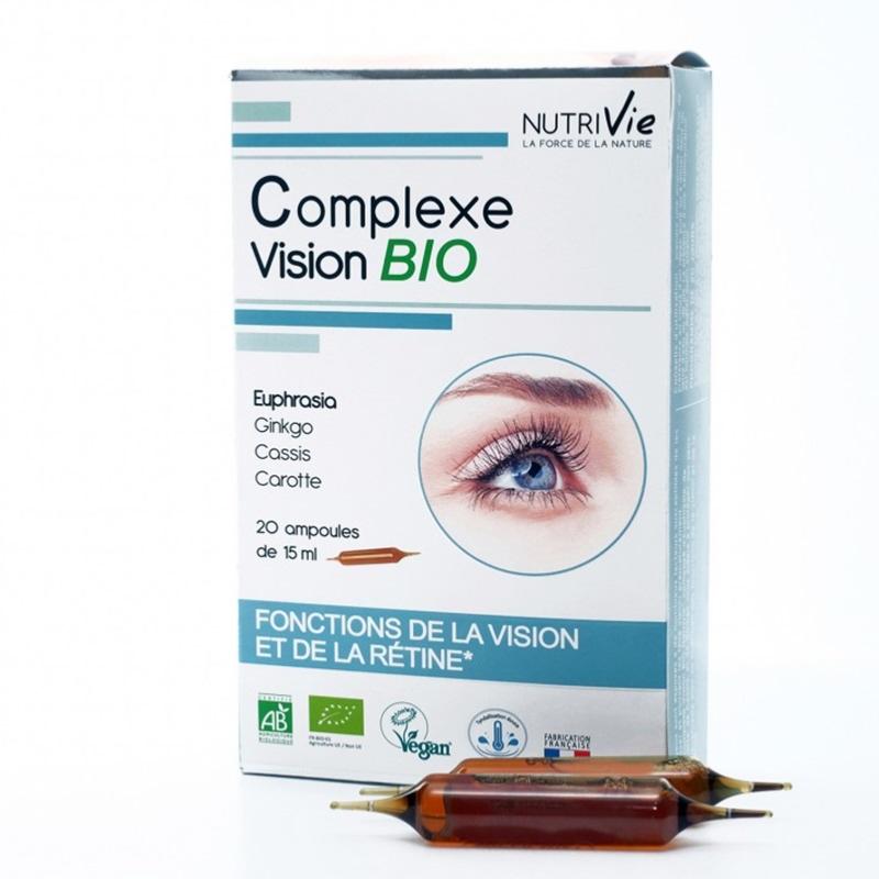 Complexe vision bio - 20 ampoules de 15 ml - Nutrivie