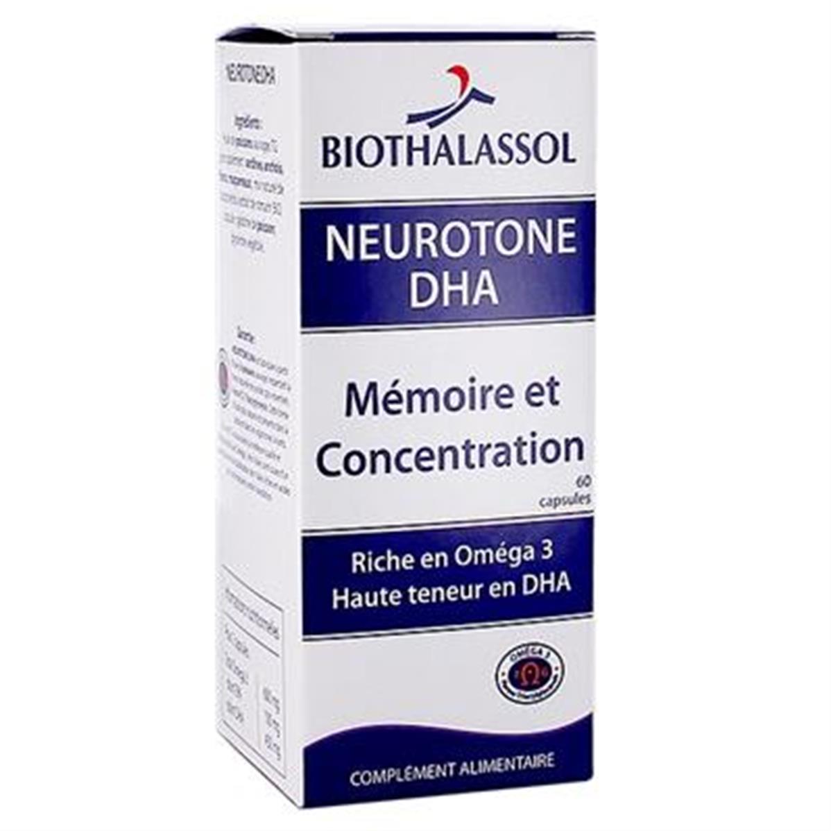 Neurotone - 120 capsules - Mémoire et vision - Biothalassol